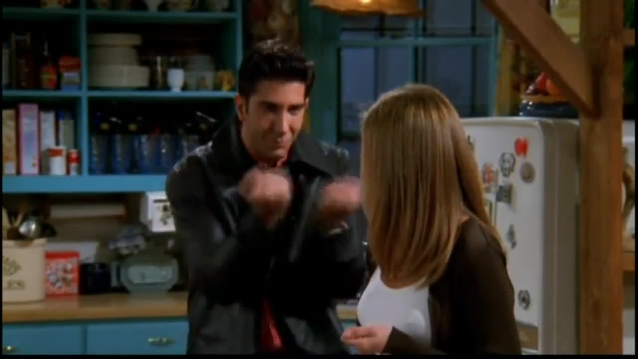 Friends - Ross's middle finger sign | Download HD video clip on | Vlipsy