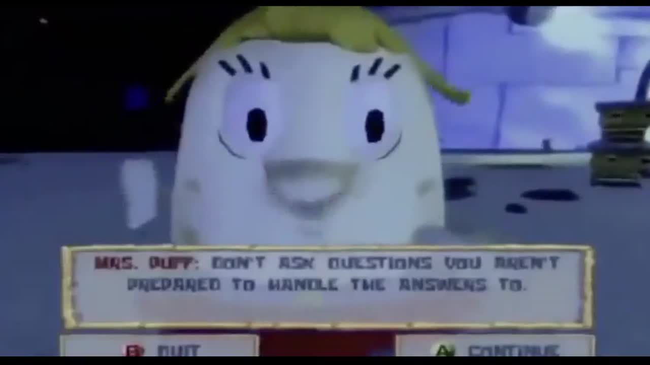 Spongebob Squarepants Video Game - Don't ask questions you aren't ...