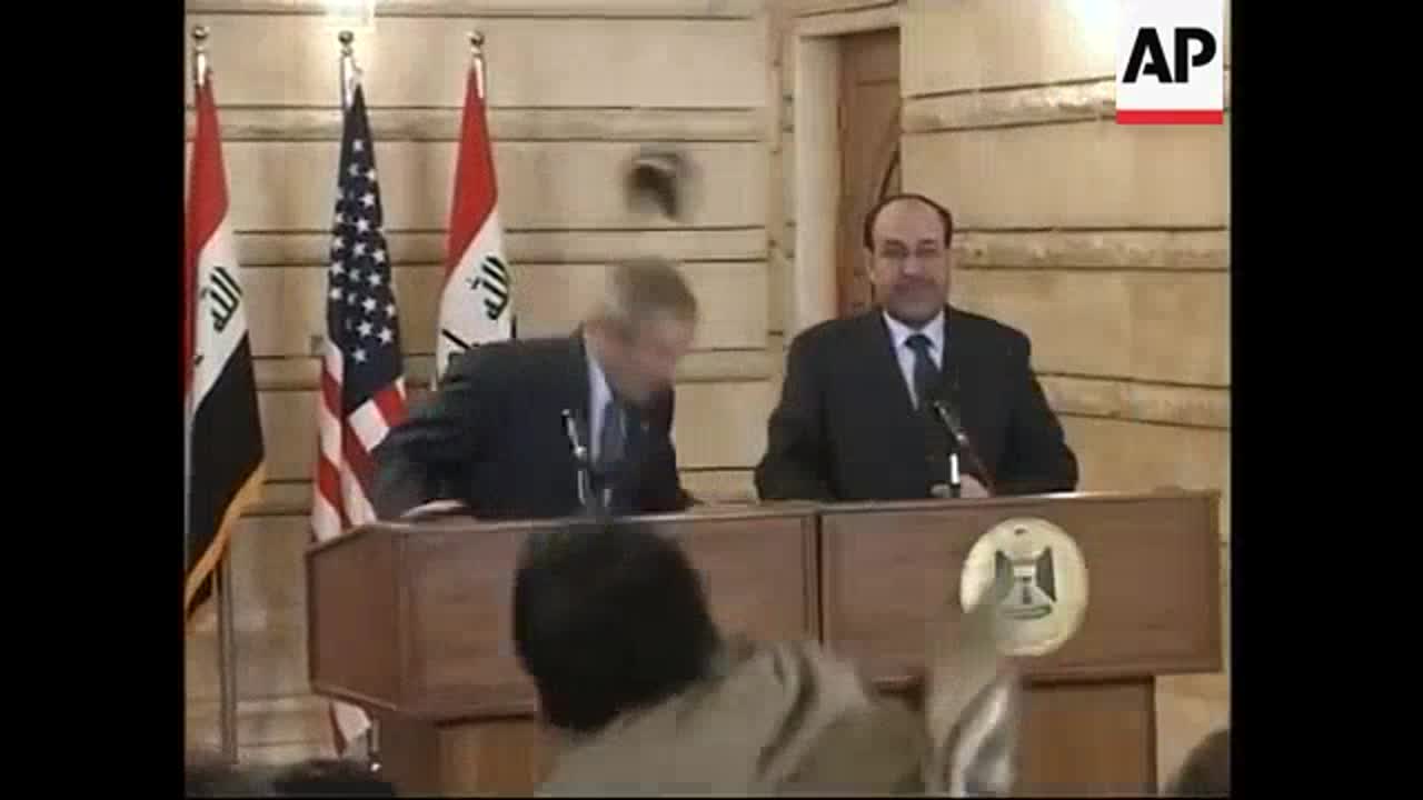 George W. Bush: Shoe dodging. Find clips on VLIPSY