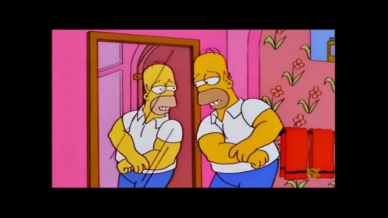 The Simpsons - Admiring yourself in the mirror | Download HD video clip ...