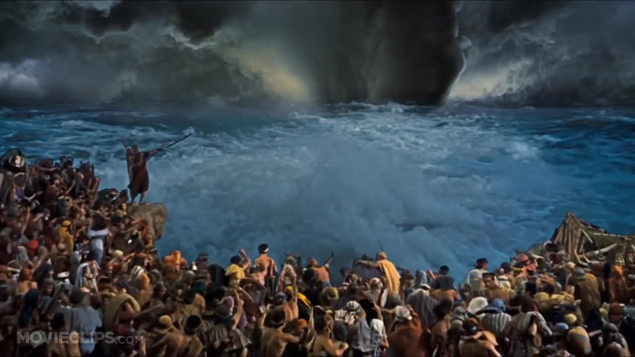 Ten Commandments - Parting of the Red Sea | Download HD video clip on | Vlipsy