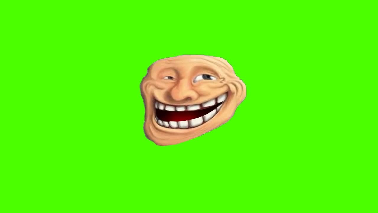 Green Screen - Troll Laughing Face | Download HD video clip on | Vlipsy