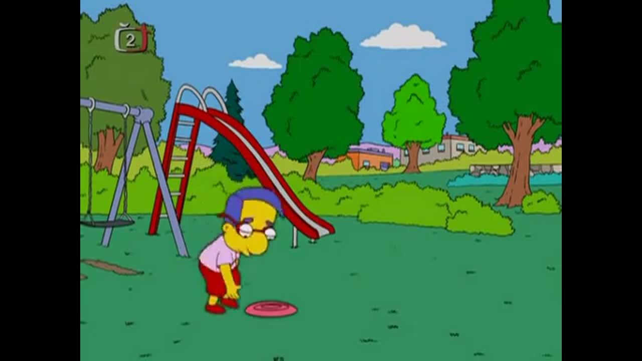 The Simpsons - Milhouse throwing a frisbee | Download HD video clip on ...