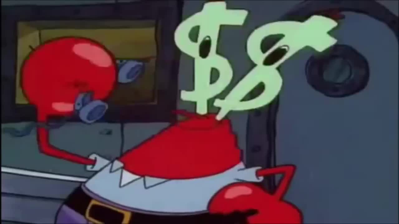 Spongebob Squarepants - Mr. Krabs Dollar Sign Eyes | Download HD video ...
