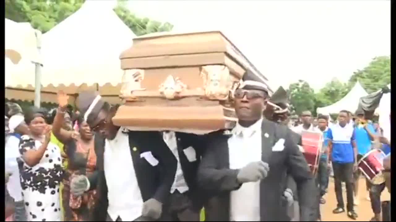 Dancing Pallbearers - Coffin Carry | Download HD video clip on | Vlipsy