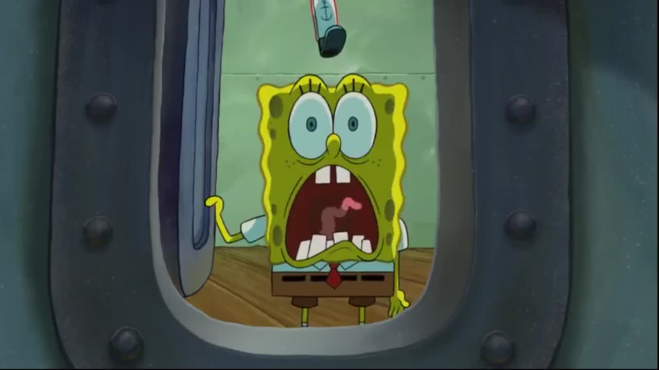 The SpongeBob Movie - Terrified scream | Download HD video clip on | Vlipsy
