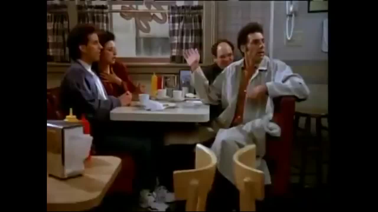 Seinfeld: Kramer trying to distract Joe DiMaggio. Find clips on VLIPSY