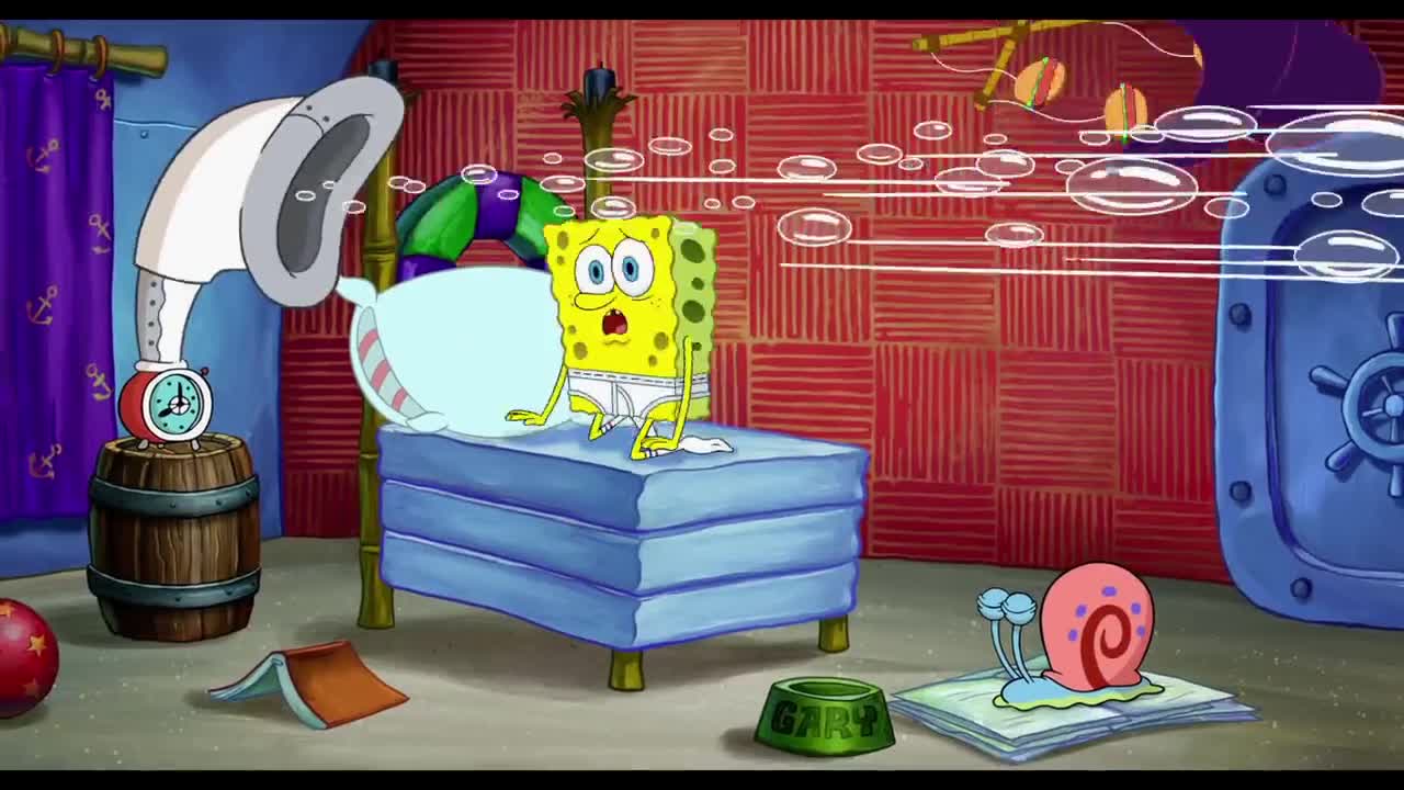 Spongebob Squarepants - Time to wake up | Download HD video clip on | Vlipsy