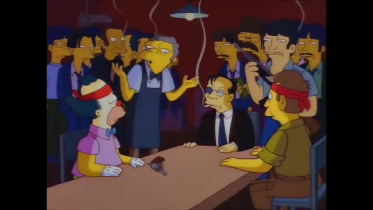 The Simpsons - Moe's Russian Roulette Game (Video Clip) | Download HD ...