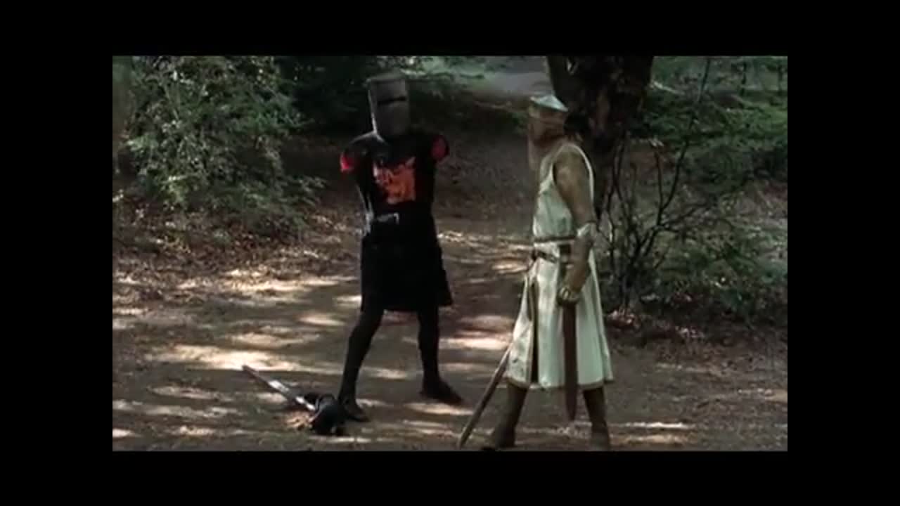 Monty Python and the Holy Grail - It's just a flesh wound (Video Clip ...