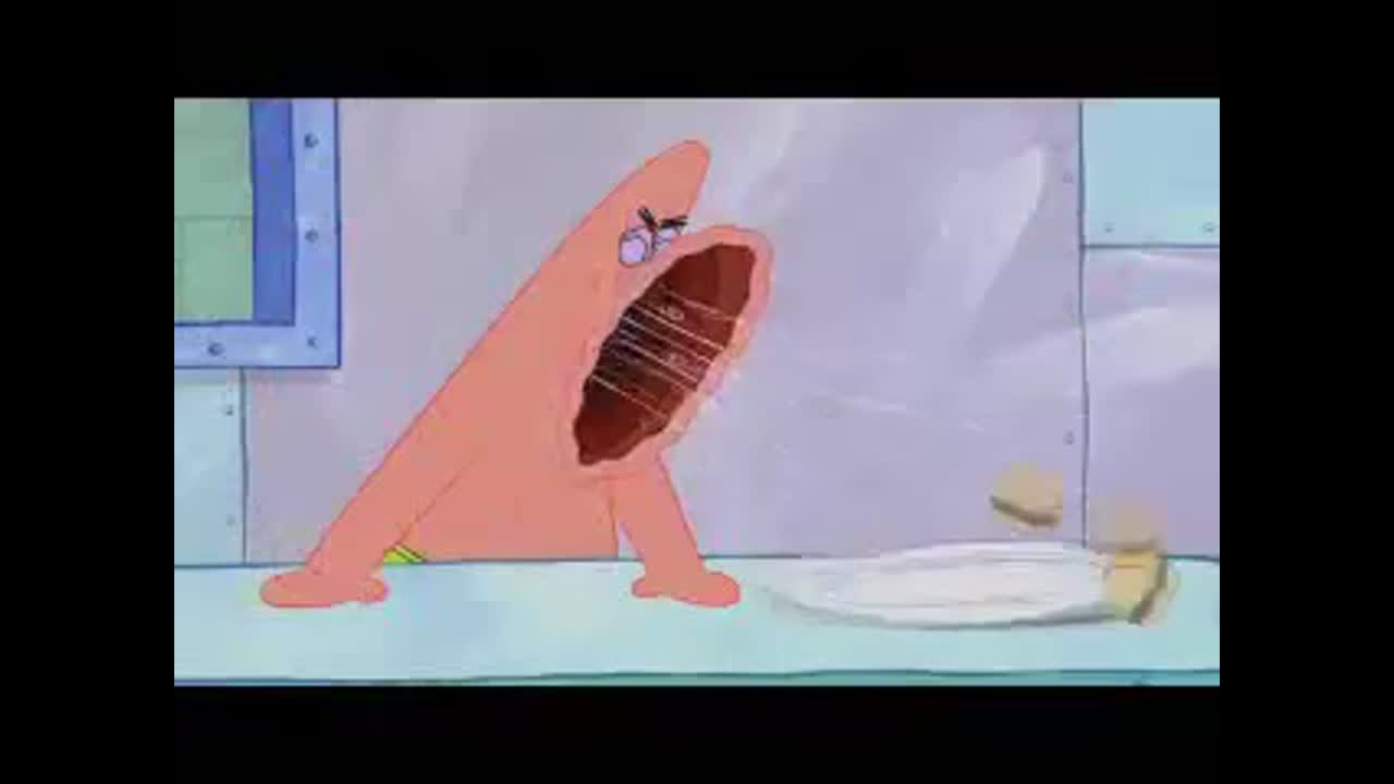 Spongebob - Patrick Inhales Food | Download HD video clip on | Vlipsy