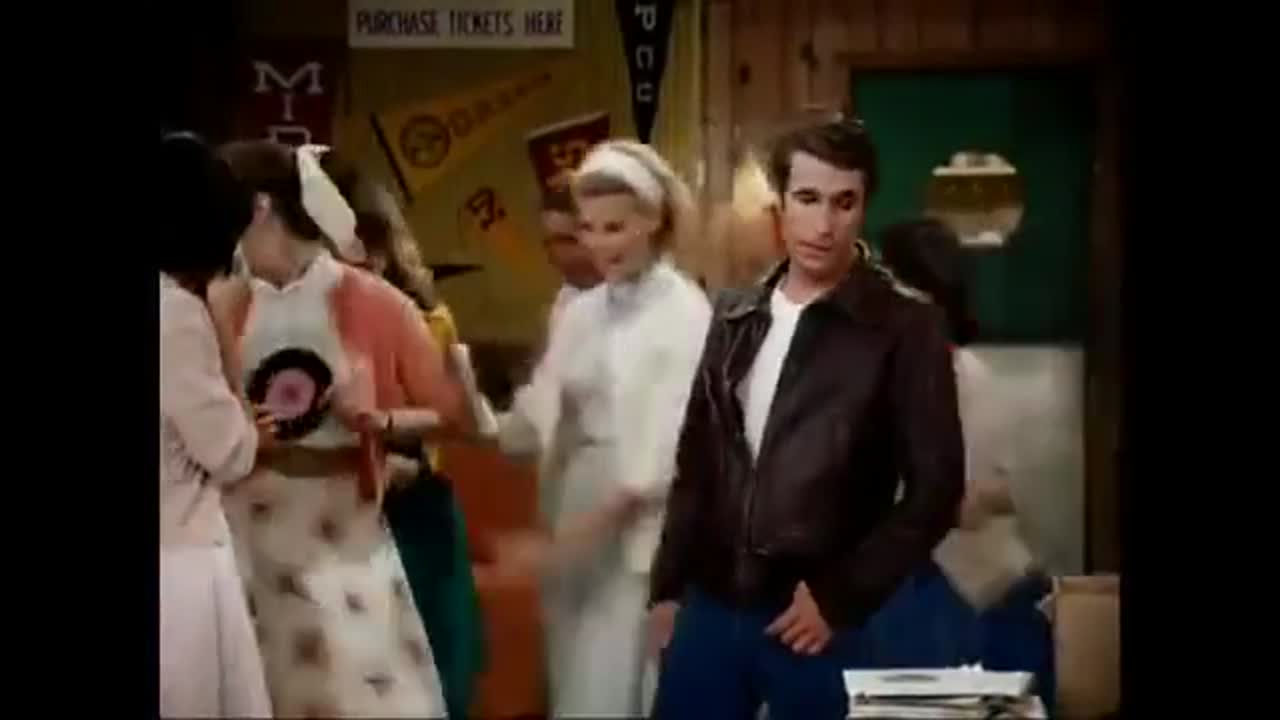 Happy Days - Kiss the Fonz for a Buck | Download HD video clip on | Vlipsy