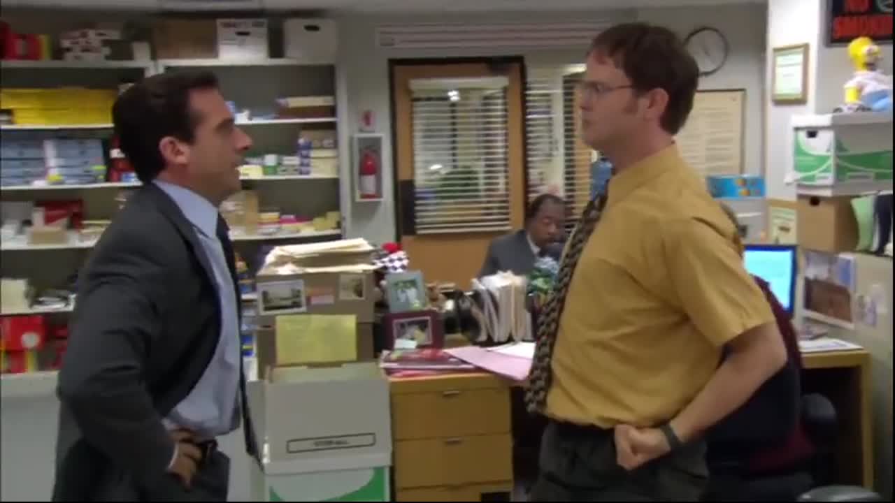 The Office - Dwight punches Michael | Download HD video clip on | Vlipsy