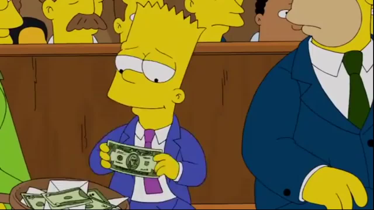 The Simpsons - Do you have my money? | Download HD video clip on | Vlipsy