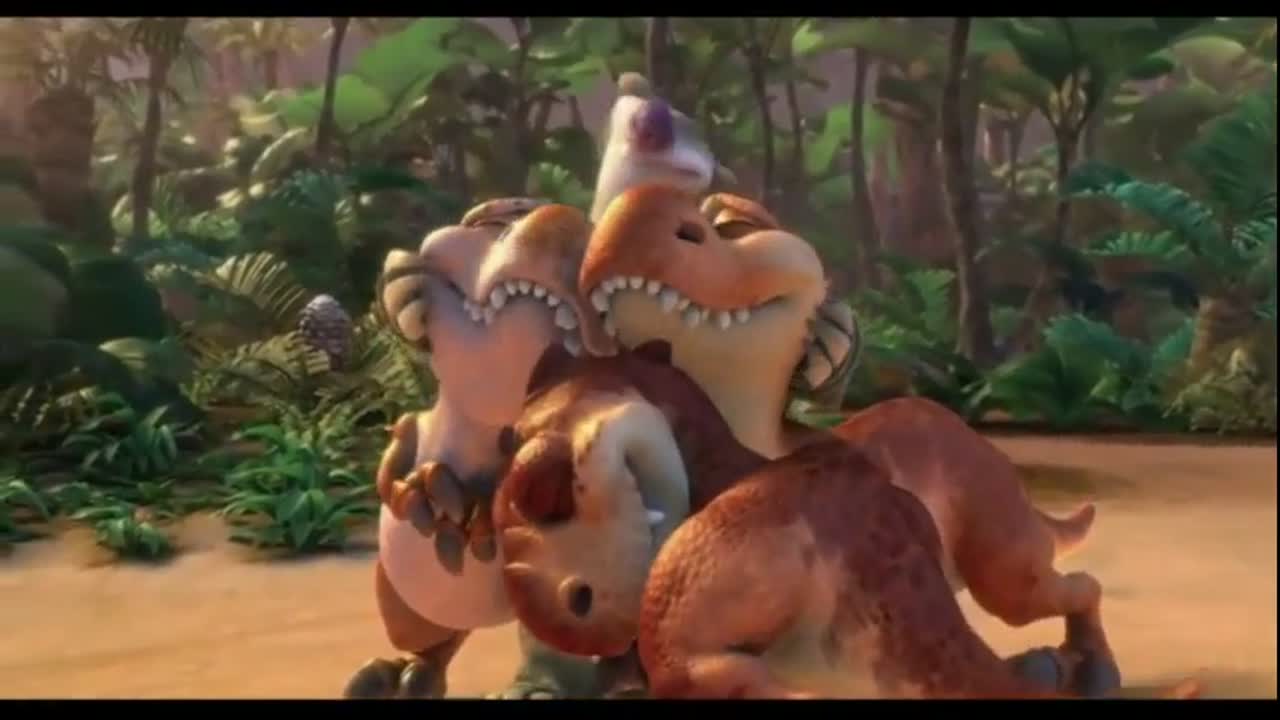 Ice Age 3: Dawn Of The Dinosaurs - Sid and dinos hug (Video Clip ...