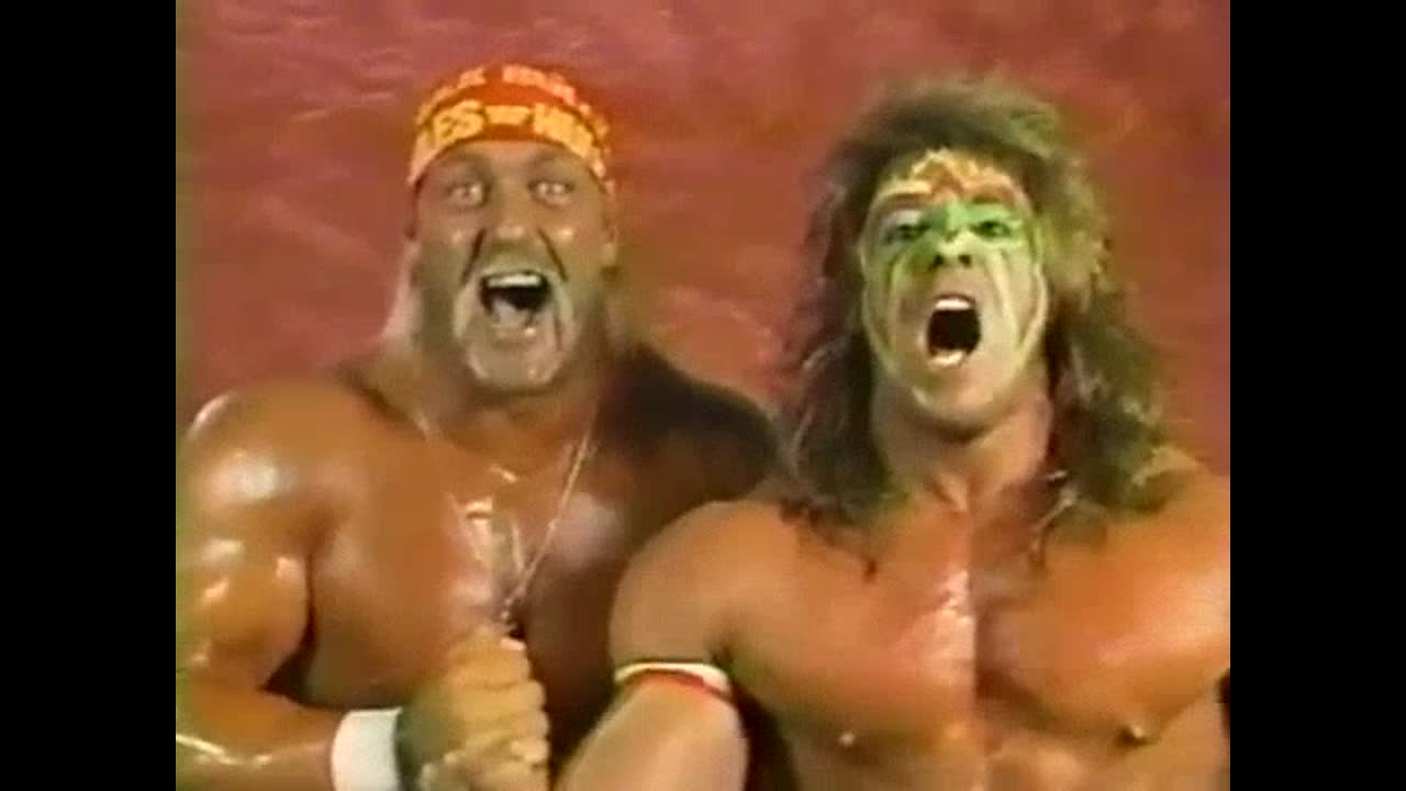 WWE - Hulk Hogan and Ultimate Warrior | Download HD video clip on | Vlipsy