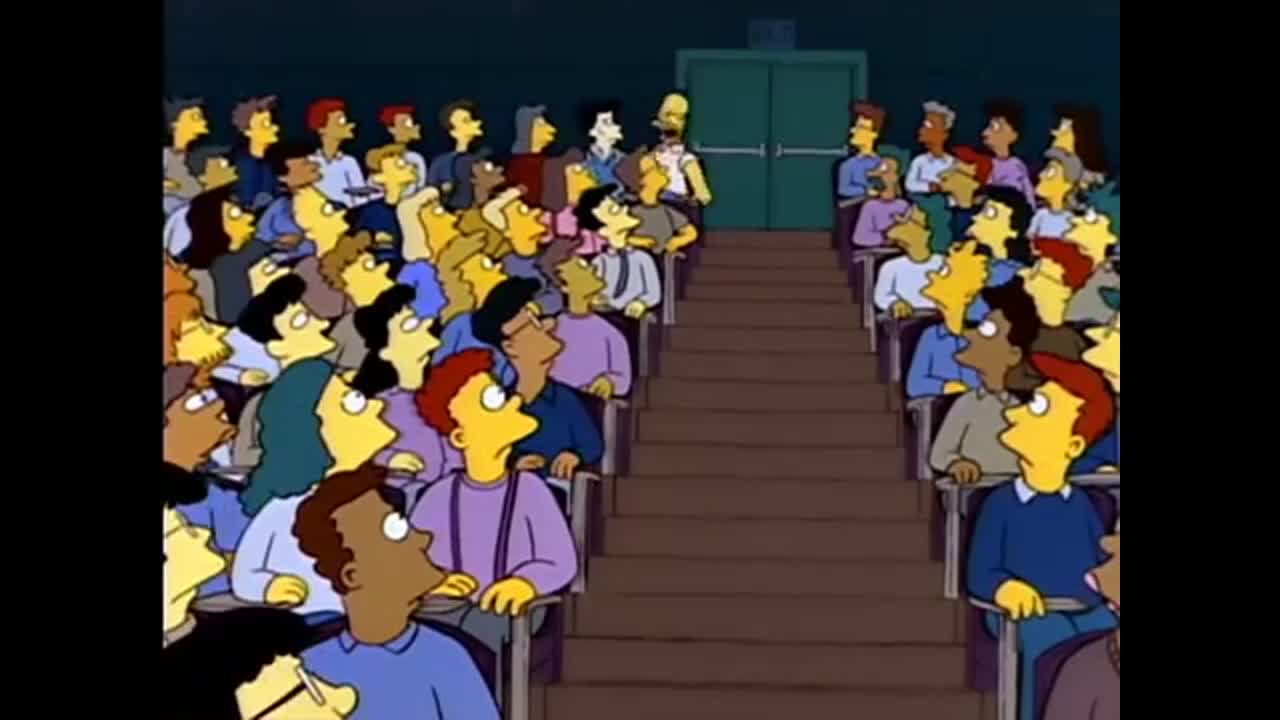 The Simpsons - Homer Laughing at his Professor | Download HD video clip ...
