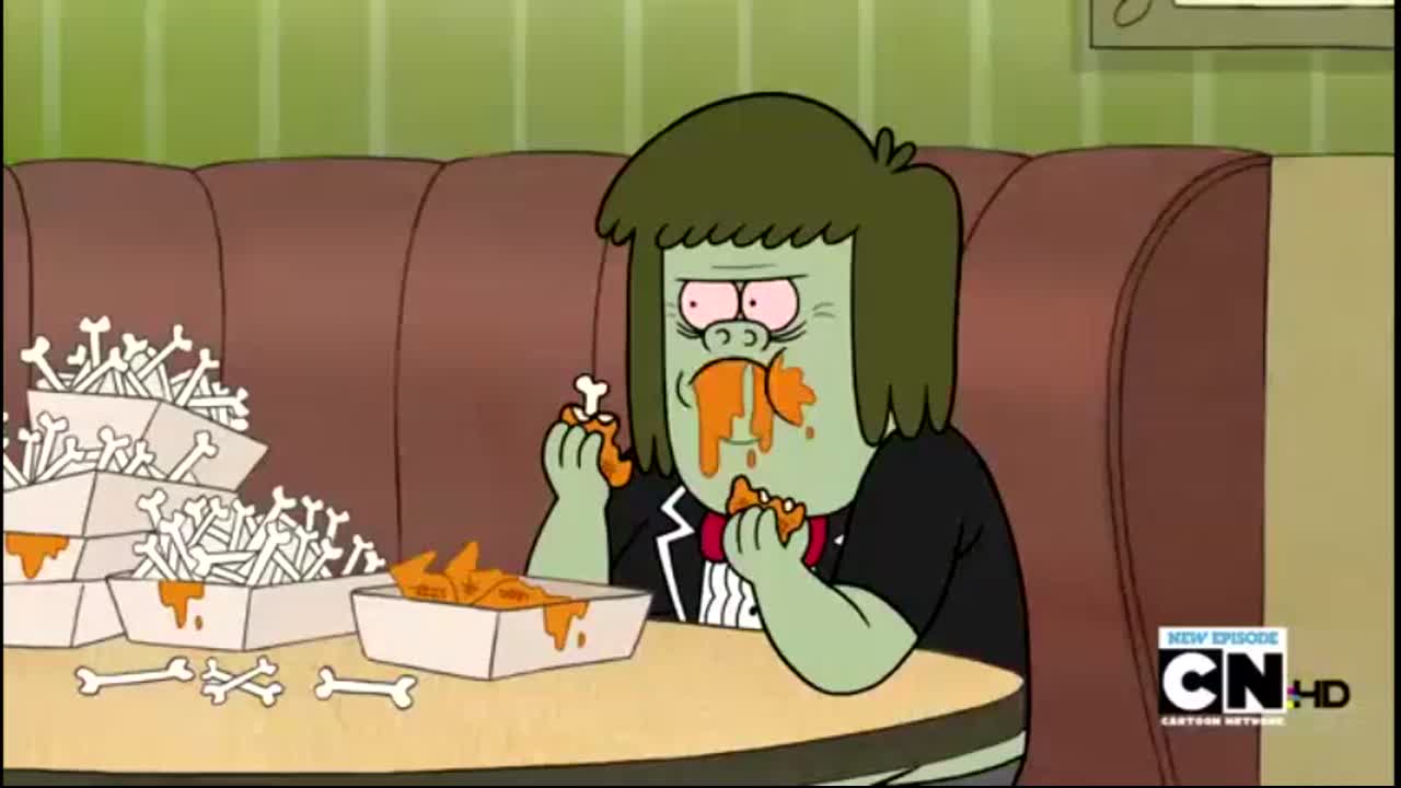 Regular Show - Eating Chicken Wings | Download HD video clip on | Vlipsy