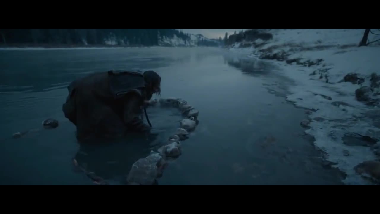 The Revenant - Catching and eating raw fish | Download HD video clip on ...
